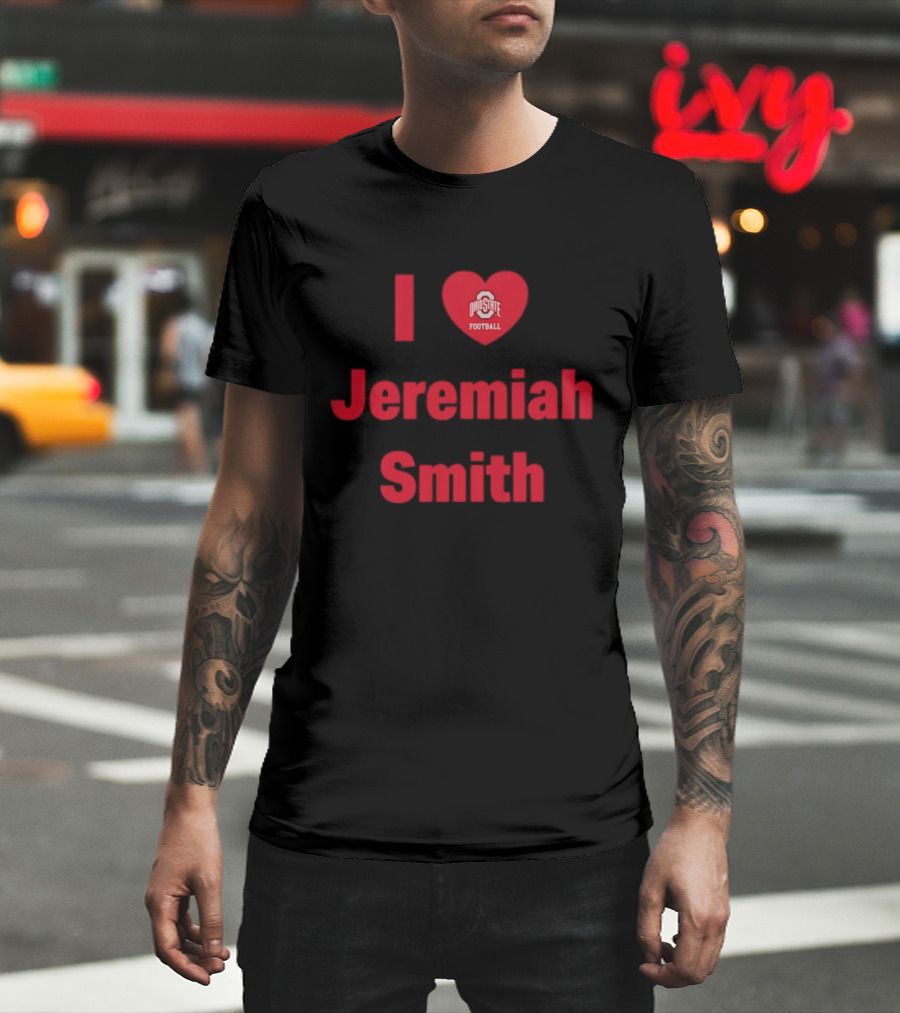 I Love Ohio State Football Jeremiah Smith Fan Support T-Shirt