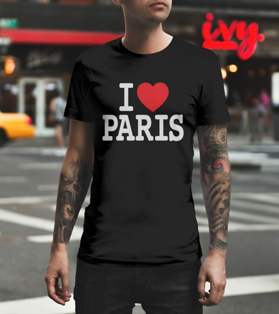 I Love Paris Sports T-Shirt