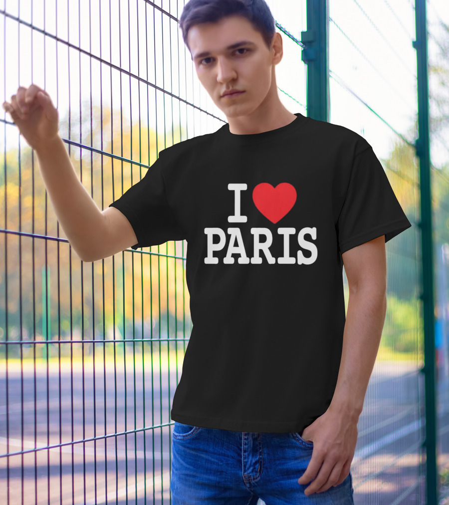 I Love Paris Sports T-Shirt