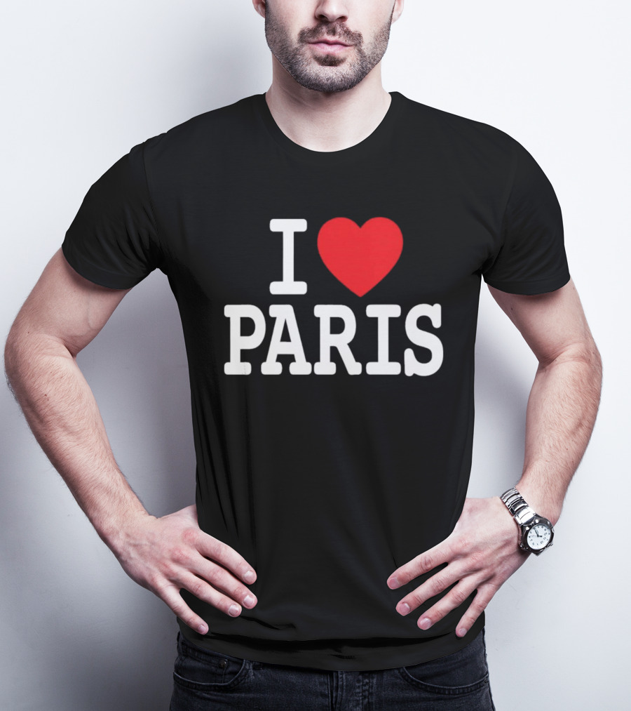I Love Paris Sports T-Shirt
