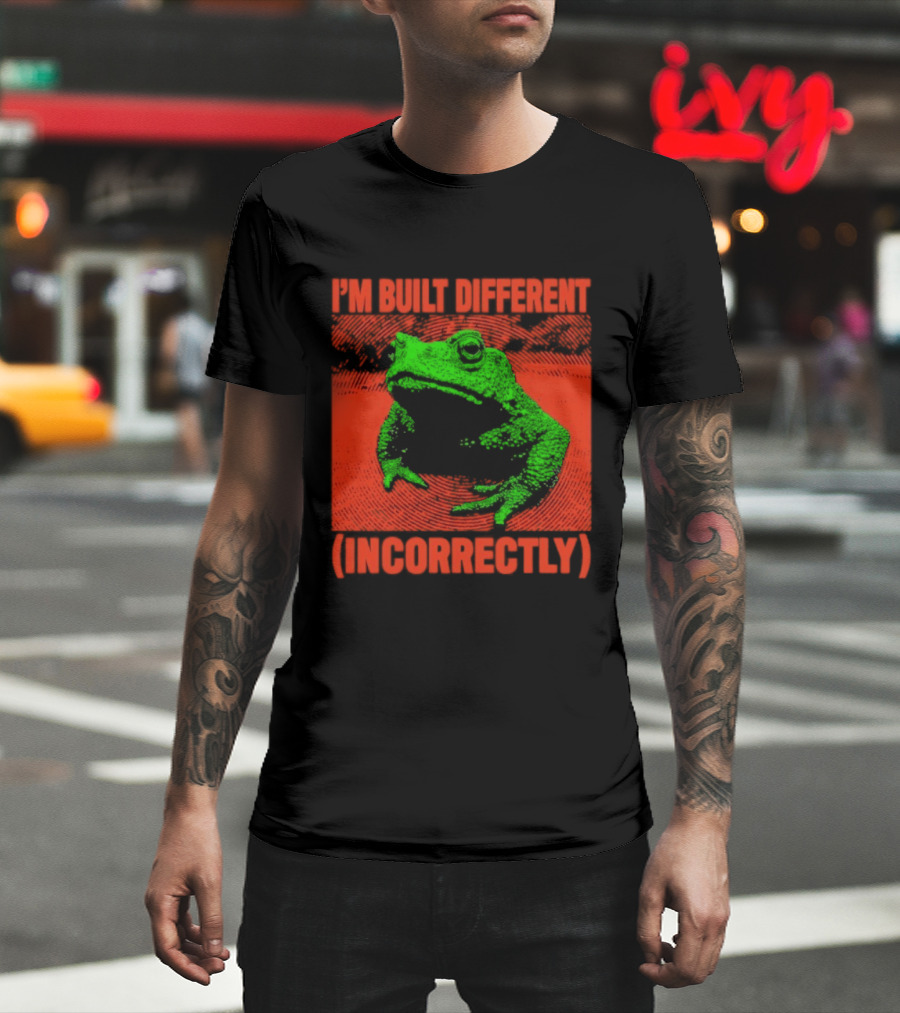 I'm Built Different Incorrectly Frog Bold Green T-Shirt