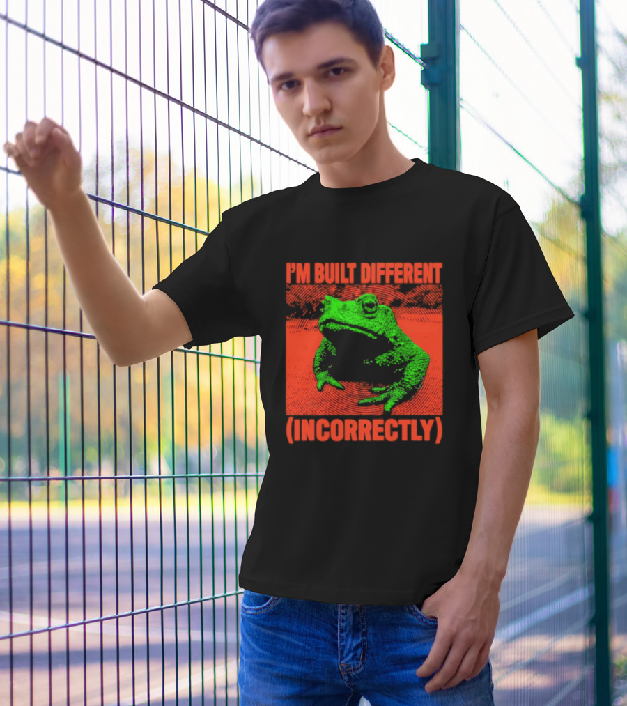 I'm Built Different Incorrectly Frog Bold Green T-Shirt