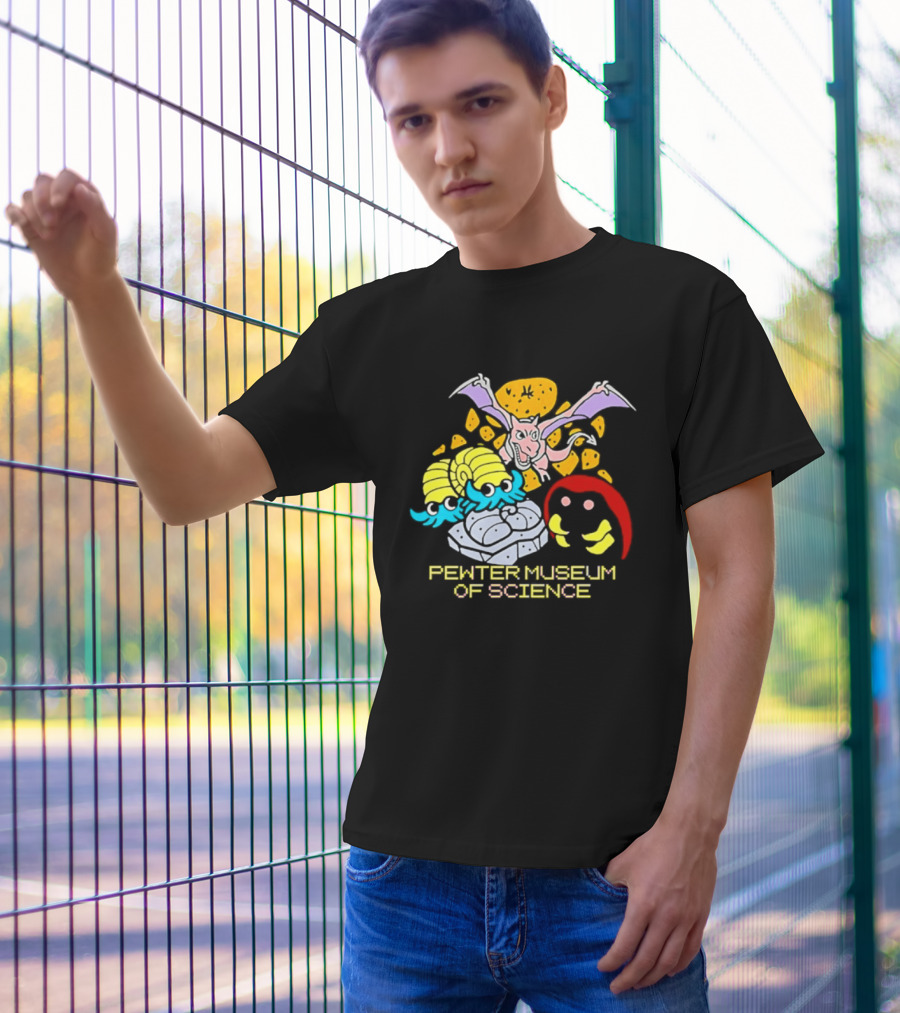 Pewter Museum Of Science Kabuto Omanyte Aerodactyl Fossils T-Shirt