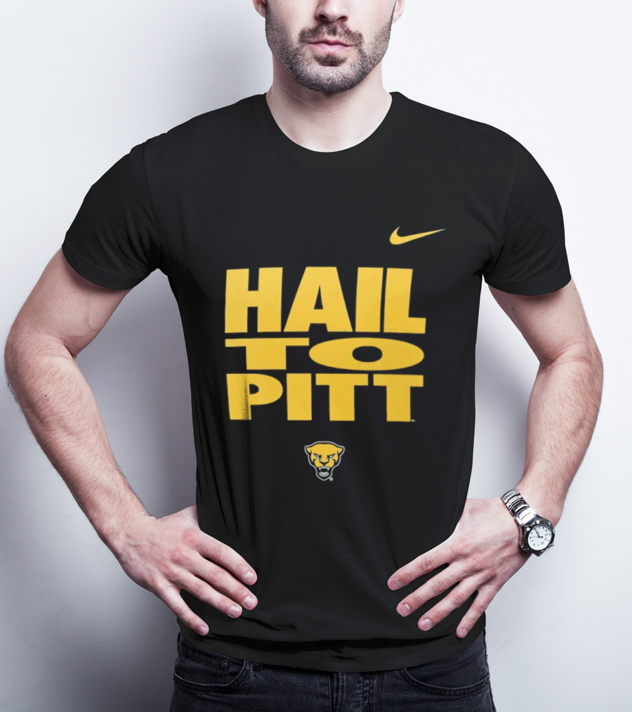 Pitt Panthers Hail To Pitt Nike Sportswear With Panther Head T-Shirt