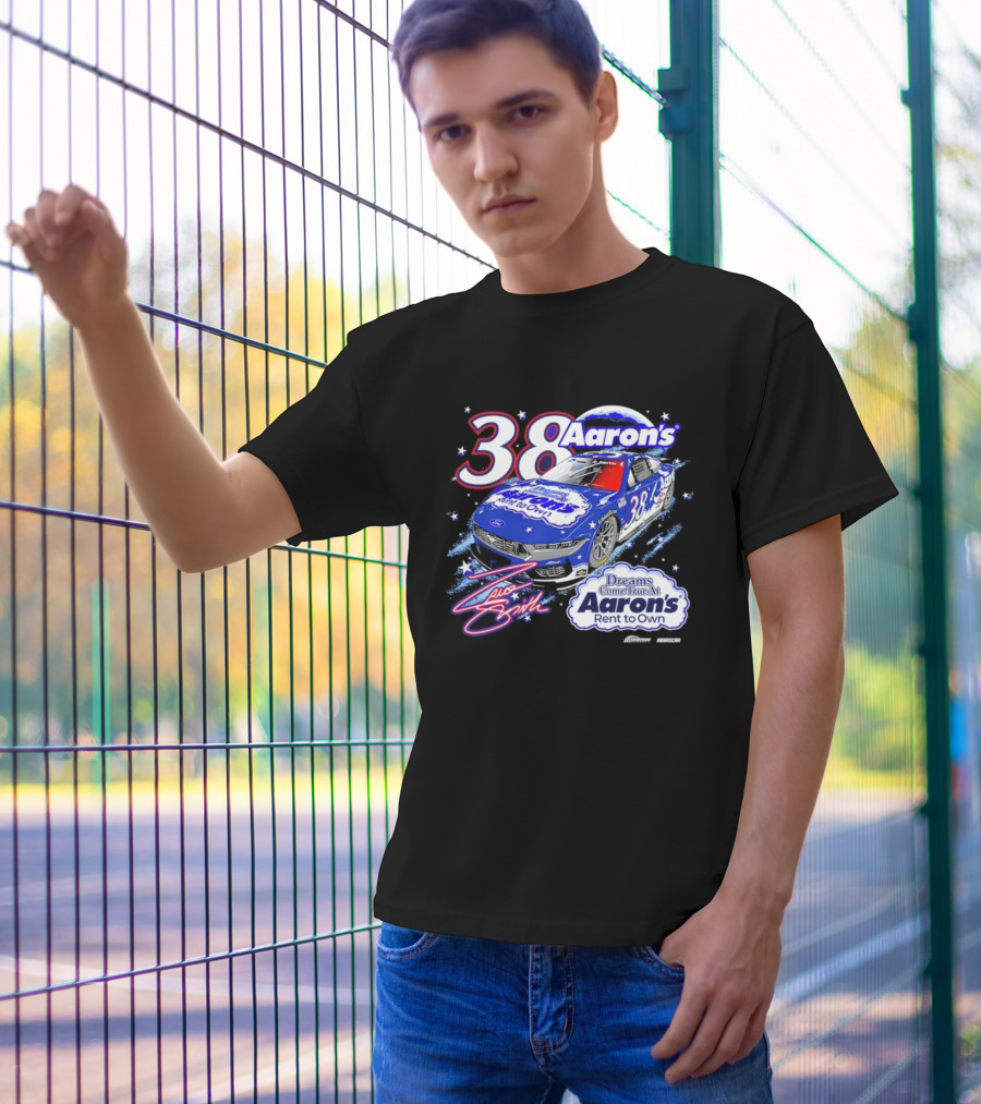 Zane Smith 38 Aaron's Dreams Come True Rent To Own Racing Car T-Shirt
