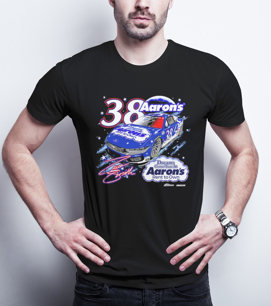 Zane Smith 38 Aaron's Dreams Come True Rent To Own Racing Car T-Shirt