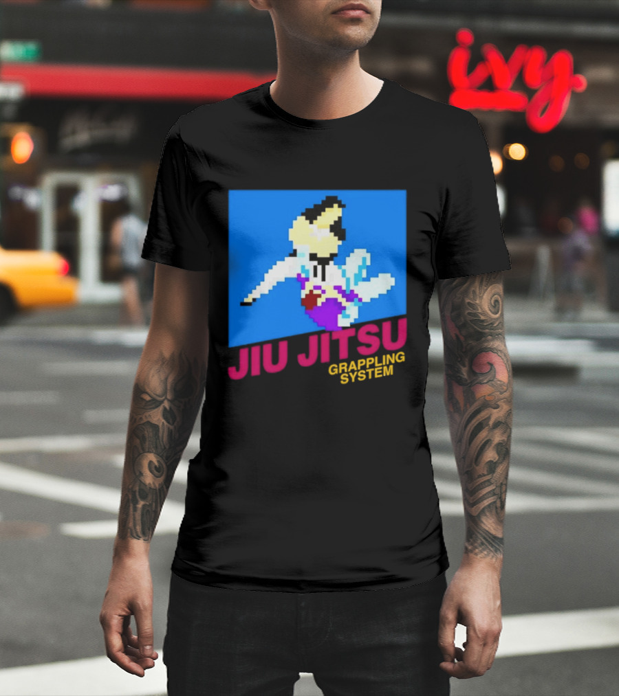 Jiu Jitsu Grappling System Retro Pixel Martial Arts BJJ T-Shirt