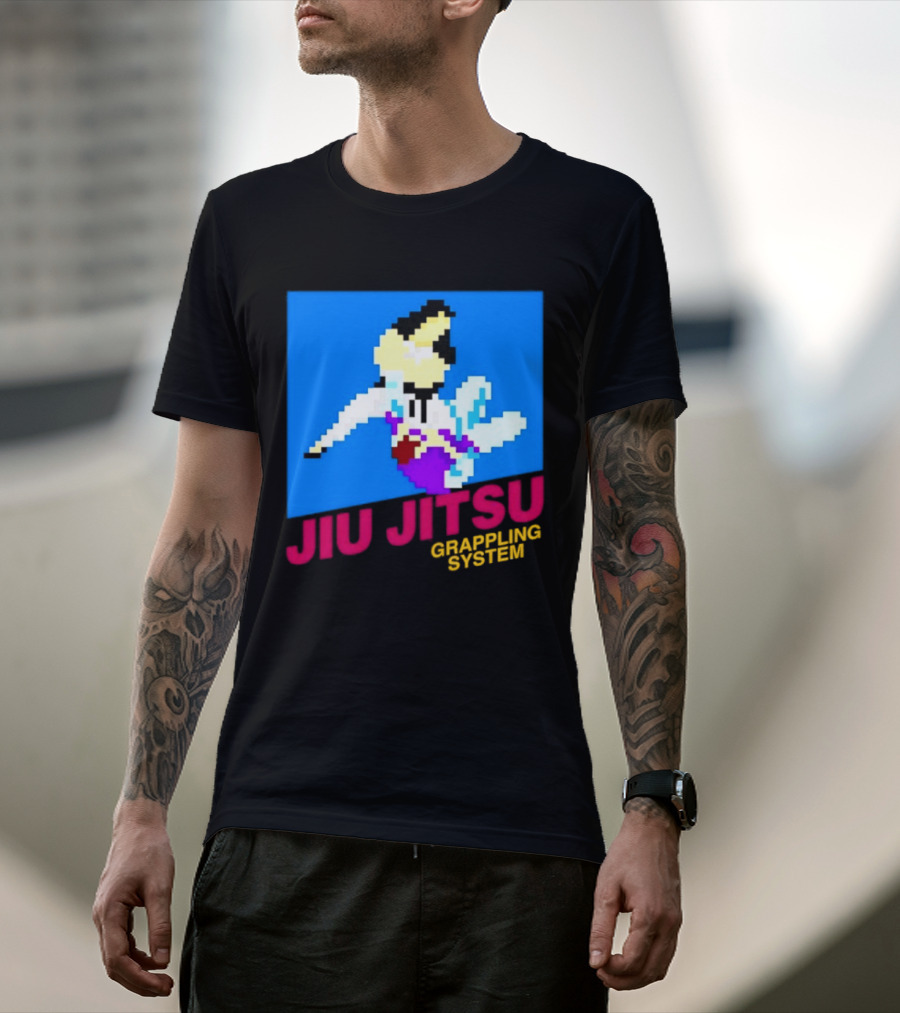 Jiu Jitsu Grappling System Retro Pixel Martial Arts BJJ T-Shirt