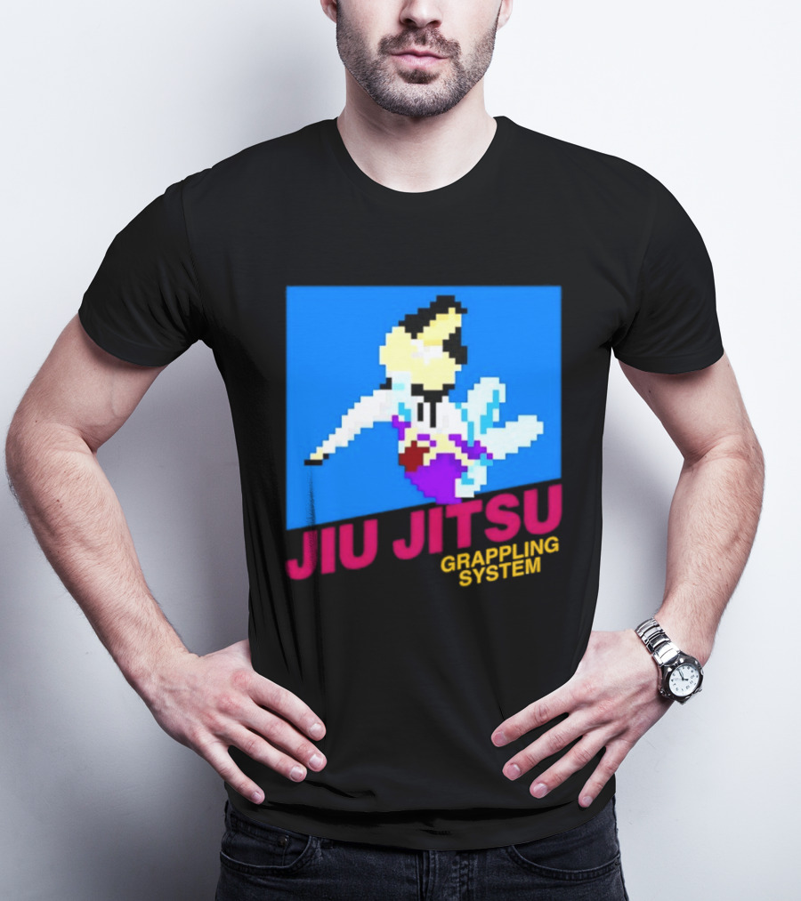 Jiu Jitsu Grappling System Retro Pixel Martial Arts BJJ T-Shirt