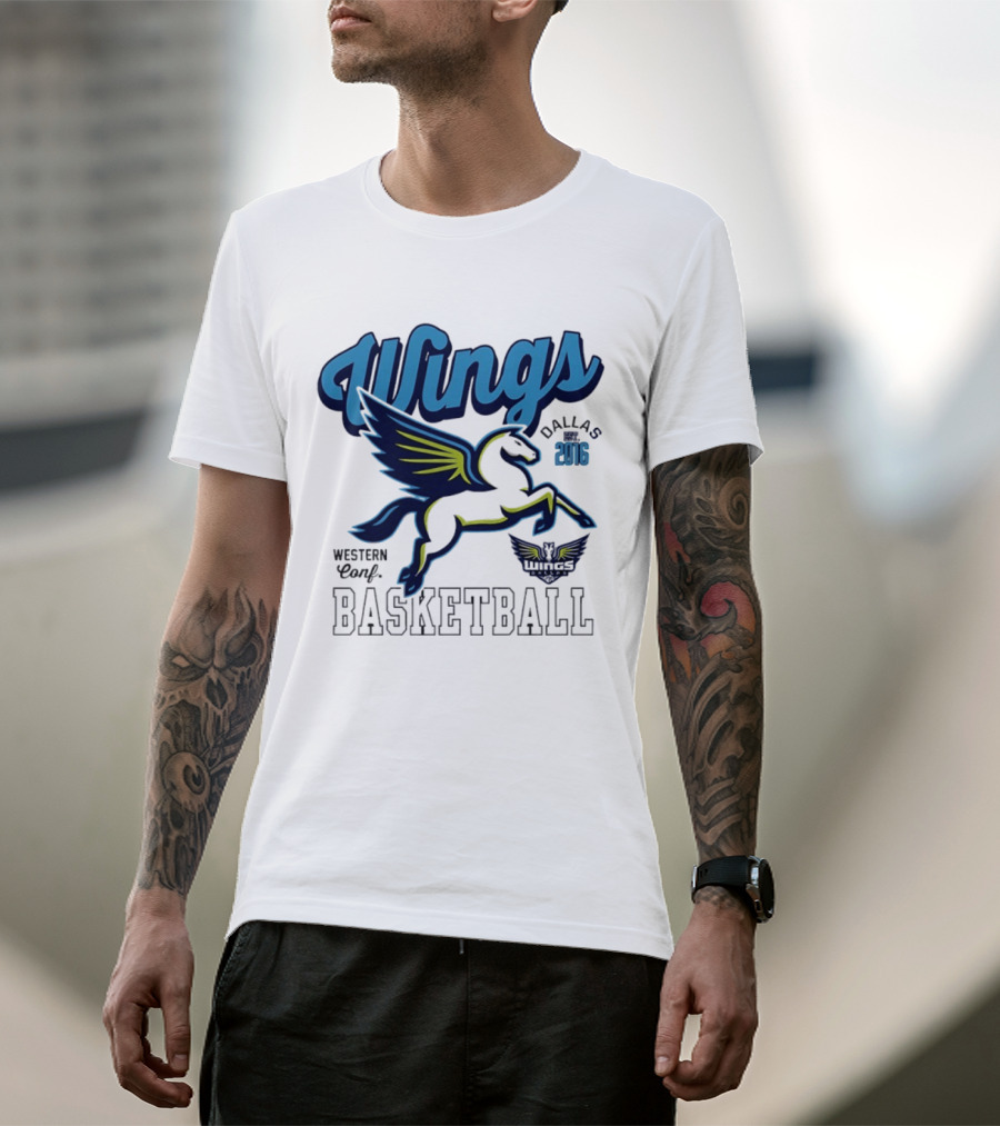 Wings Dallas 2016 Western Conf Basketball Mitchell And Ness T-Shirt