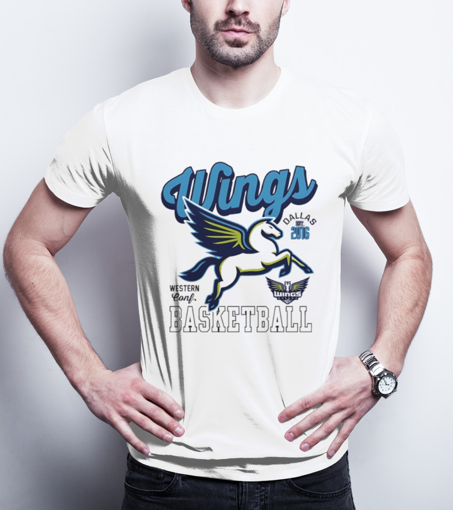 Wings Dallas 2016 Western Conf Basketball Mitchell And Ness T-Shirt