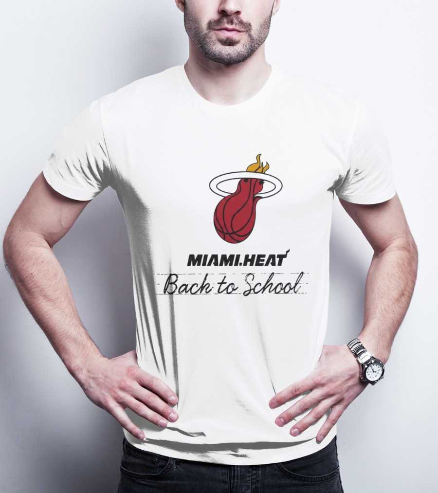 Miami Heat Back To School Basketball Flame T-Shirt