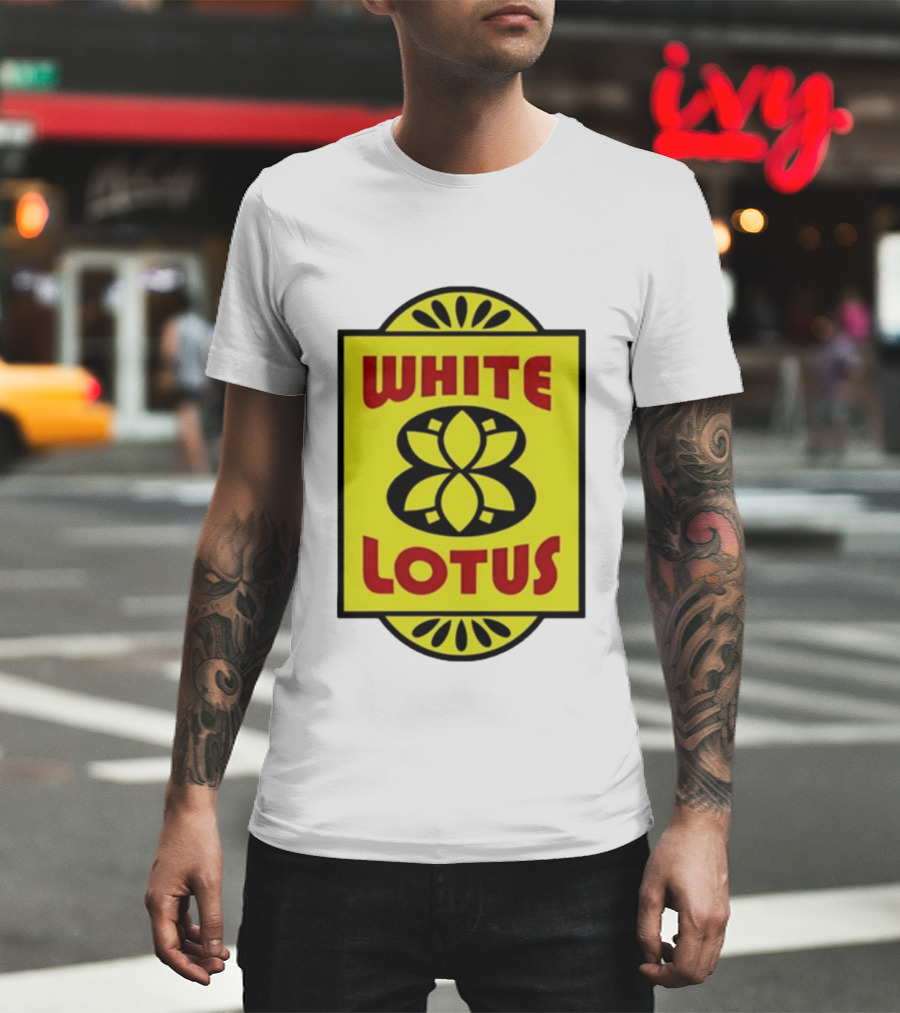White Lotus Retro Motel Sign T-Shirt