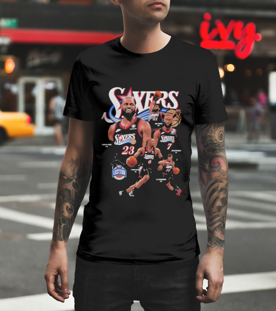 76ers Basketball Lebron James Jaylen Brown Eastern Conference T-Shirt