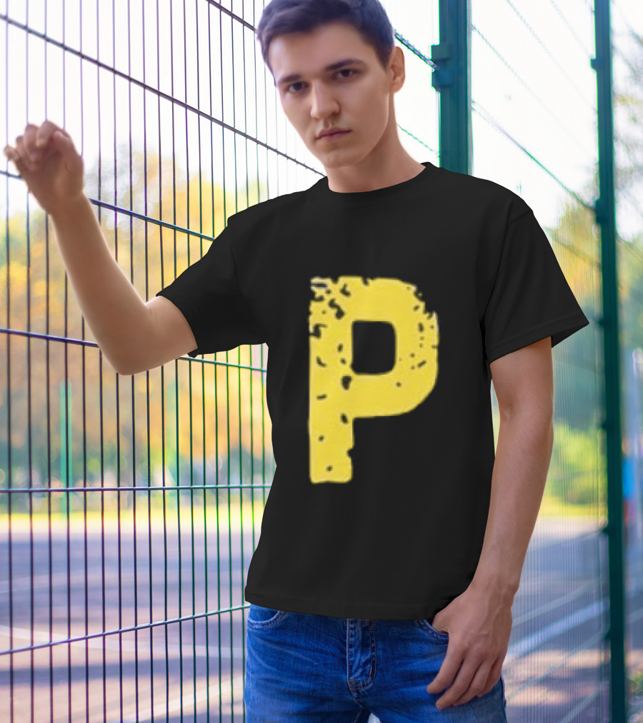2026 Pirates IUP Night Yellow Pirate Letter P T-Shirt