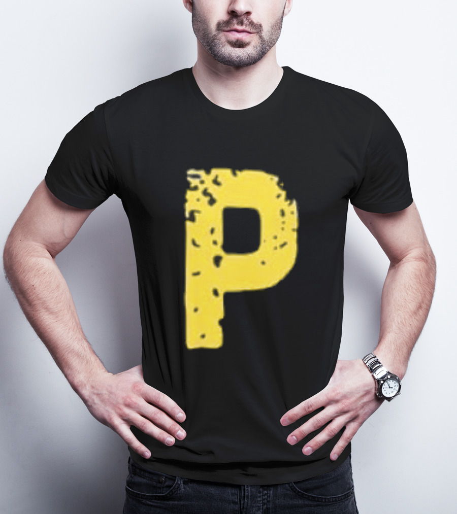2026 Pirates IUP Night Yellow Pirate Letter P T-Shirt