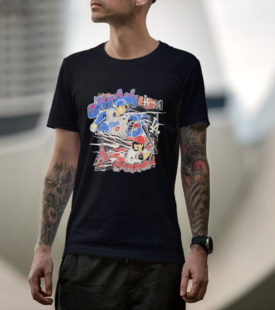 Ohtani Vs Carroll Anime Comic LA Vs Arizona T-Shirt