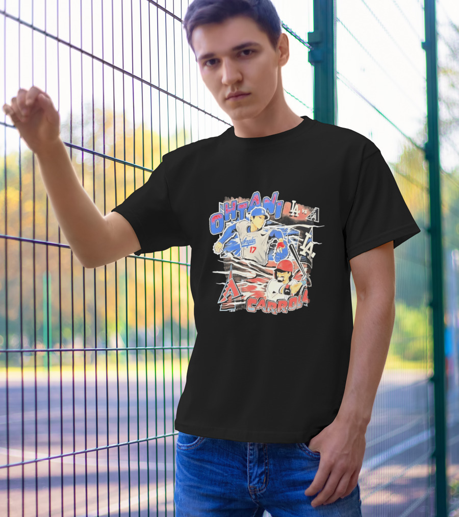 Ohtani Vs Carroll Anime Comic LA Vs Arizona T-Shirt