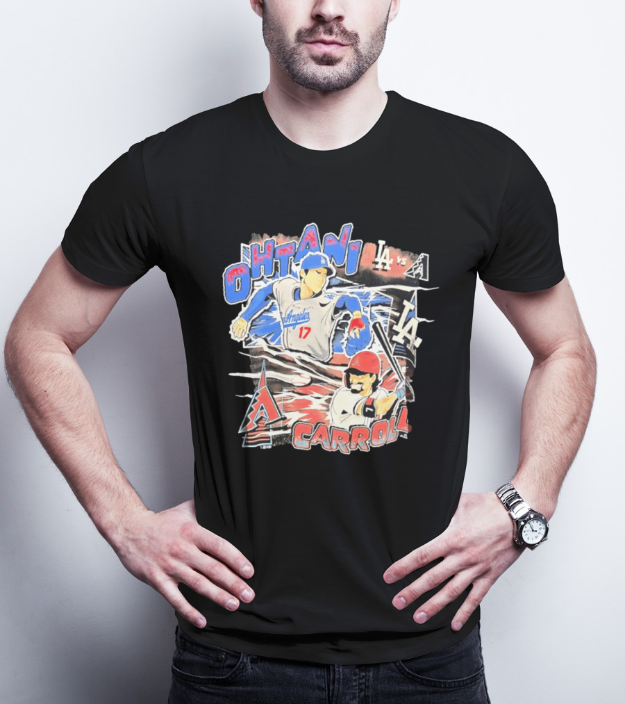 Ohtani Vs Carroll Anime Comic LA Vs Arizona T-Shirt