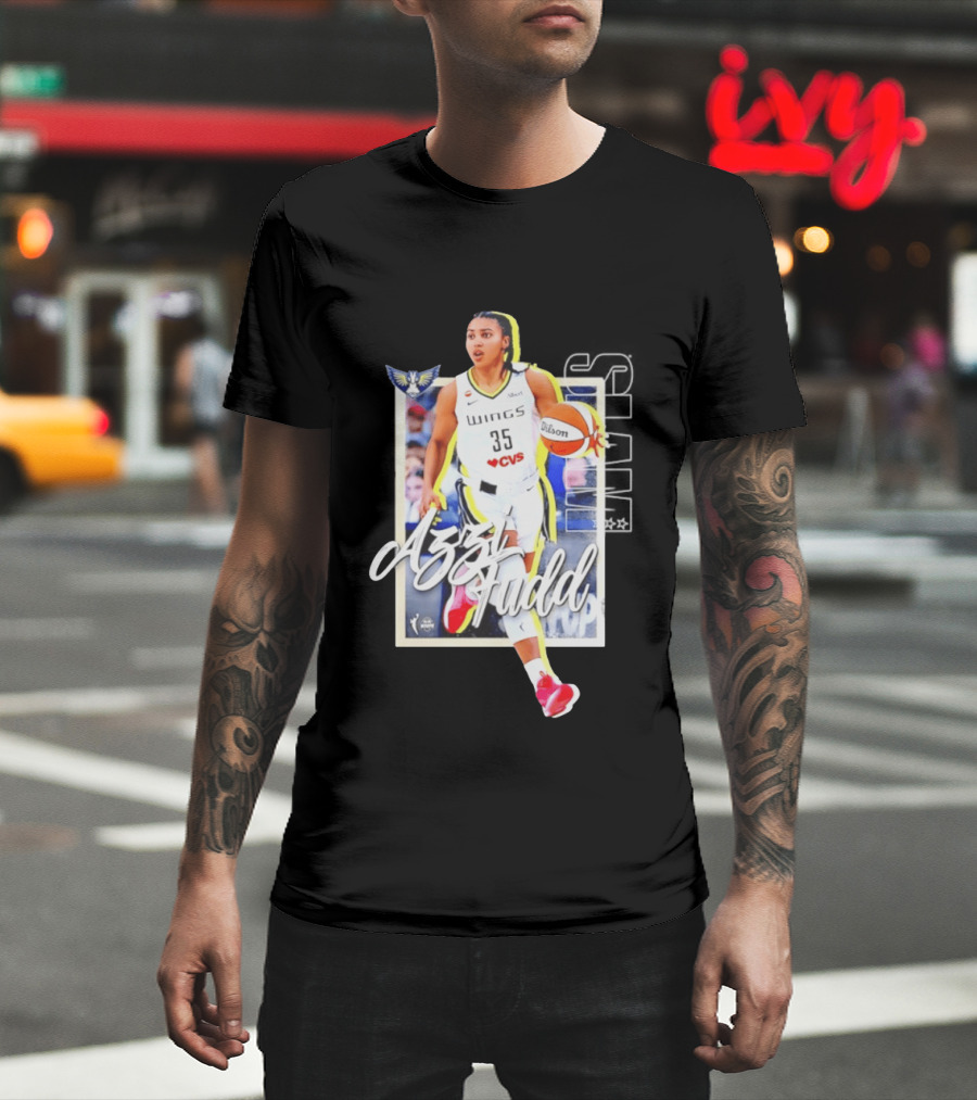 Azzi Fudd Dallas Wings Basketball Slam 262 CVS Wilson T-Shirt