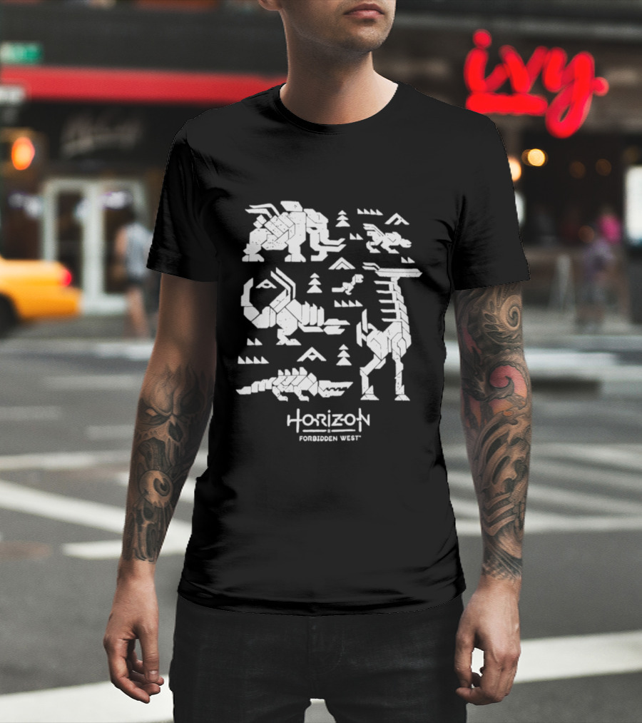 Horizon Forbidden West Machines Iconic Game Creatures T-Shirt