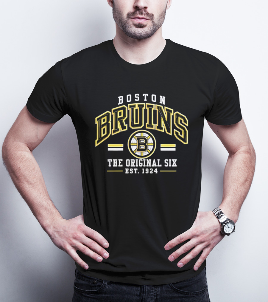 Boston Bruins The Original Six Est 1924 Vintage Style Classic Team T-Shirt