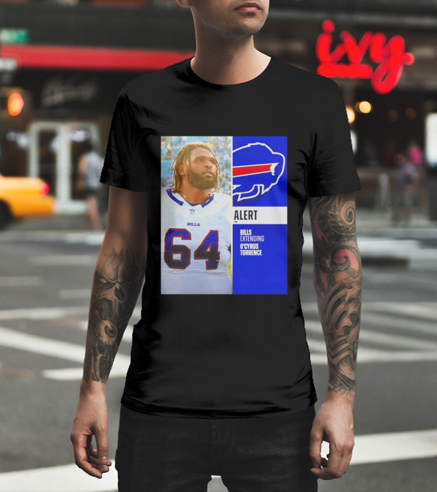 Buffalo Bills Alert Extending O'Cyrus Torrence Number 64 T-Shirt