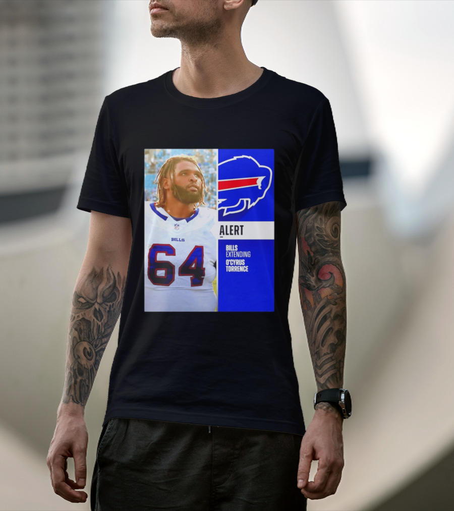 Buffalo Bills Alert Extending O'Cyrus Torrence Number 64 T-Shirt