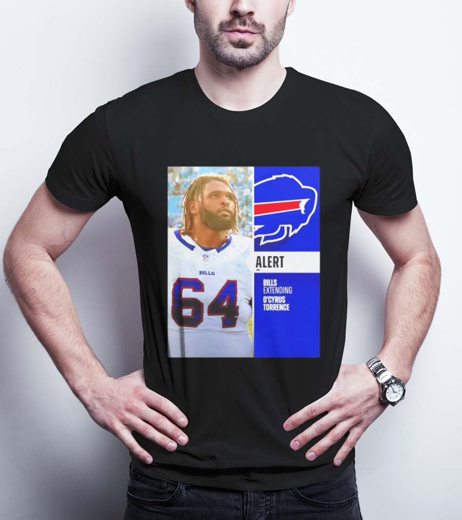 Buffalo Bills Alert Extending O'Cyrus Torrence Number 64 T-Shirt