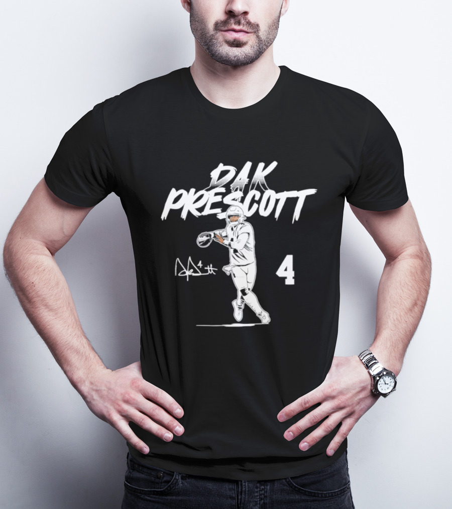Dak Prescott 4 Dallas Cowboys 2026 Star Pose T-Shirt
