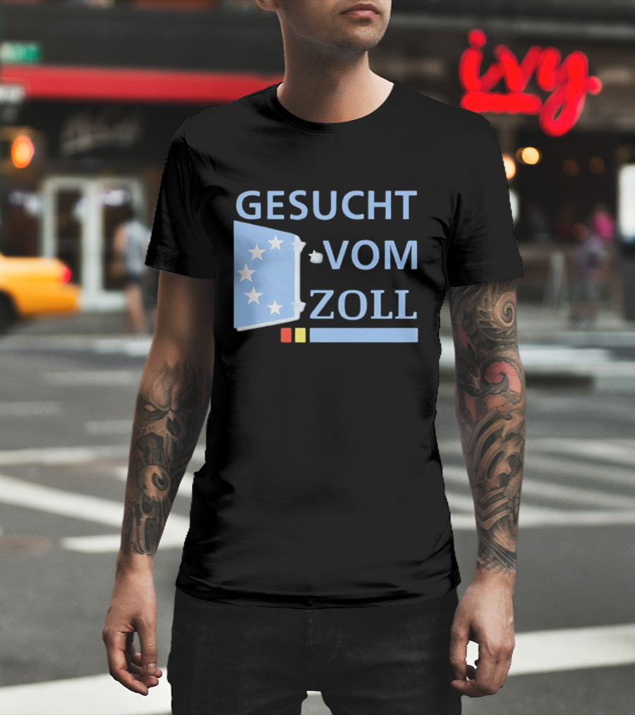 Gesucht Vom Zoll Sterne EU Symbol Farben Banner T-Shirt