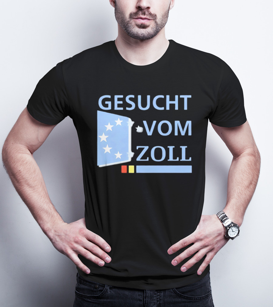 Gesucht Vom Zoll Sterne EU Symbol Farben Banner T-Shirt