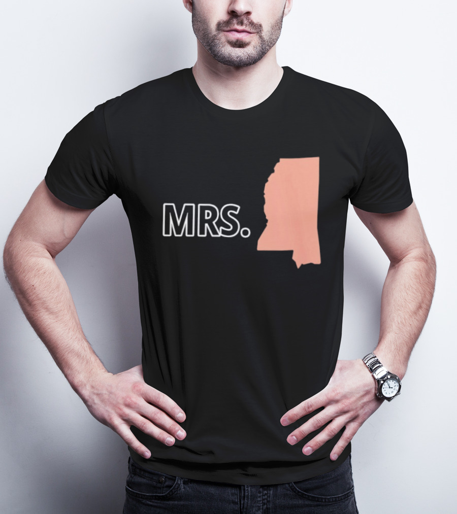 Mrs Mississippi State Map T-Shirt