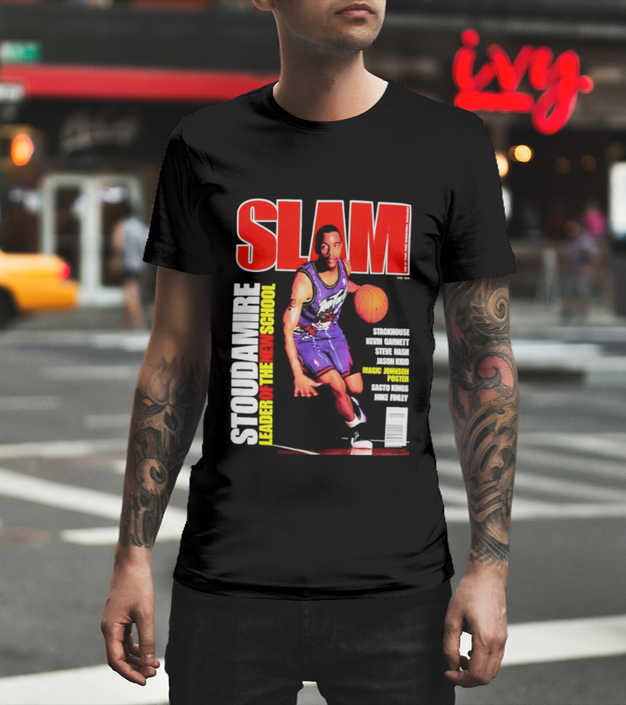 Slam Magazine May 1996 Stoudamire Leader Of The New School Raptors Championship Roster Fan Event T-Shirt