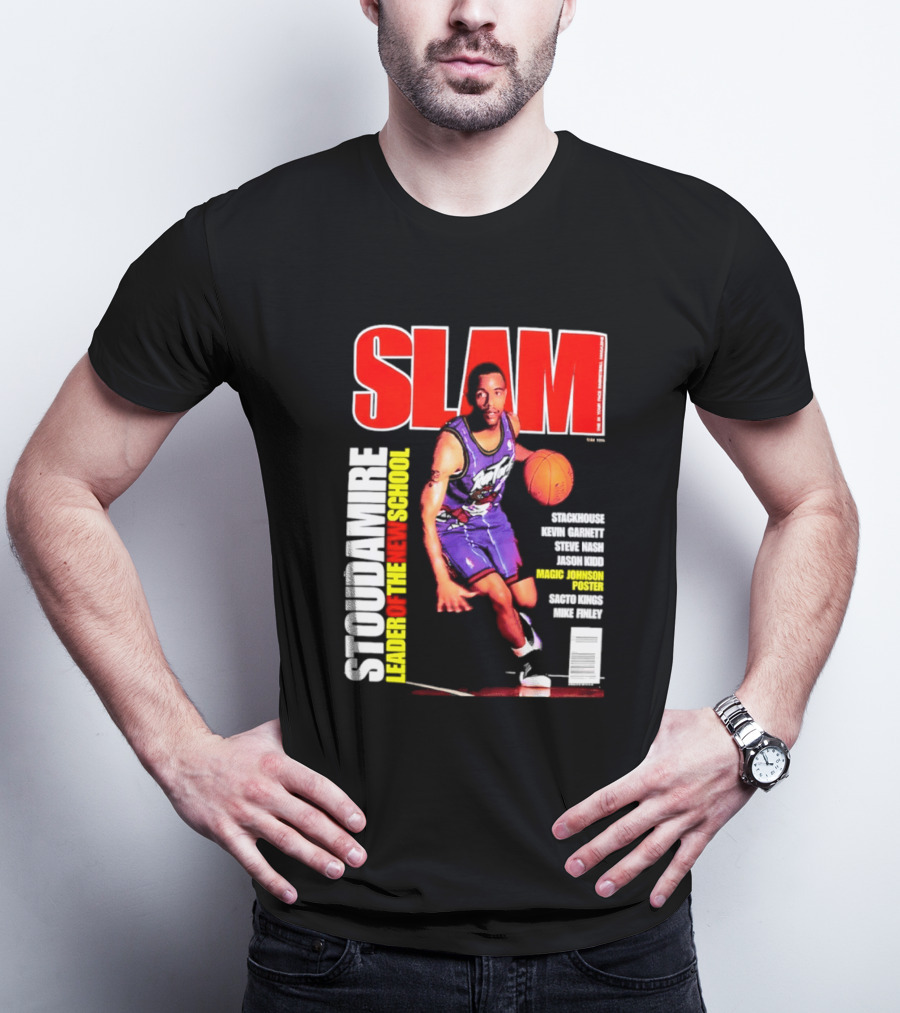 Slam Magazine May 1996 Stoudamire Leader Of The New School Raptors Championship Roster Fan Event T-Shirt