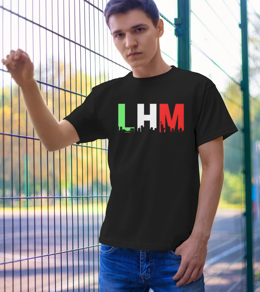 Stream Yvng Mobster LHM NYC Skyline Green White Red Drip Letters T-Shirt