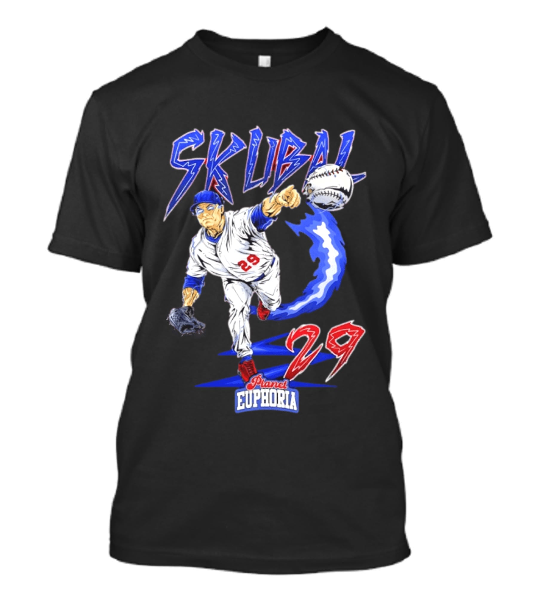 Tarik Skubal 29 Planet Euphoria Dodgers MLB Comic 2026 T-Shirt