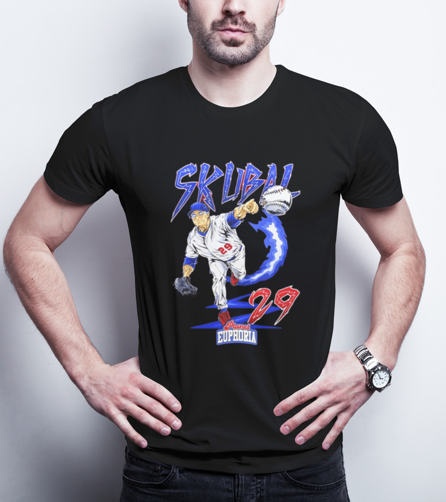 Tarik Skubal 29 Planet Euphoria Dodgers MLB Comic 2026 T-Shirt
