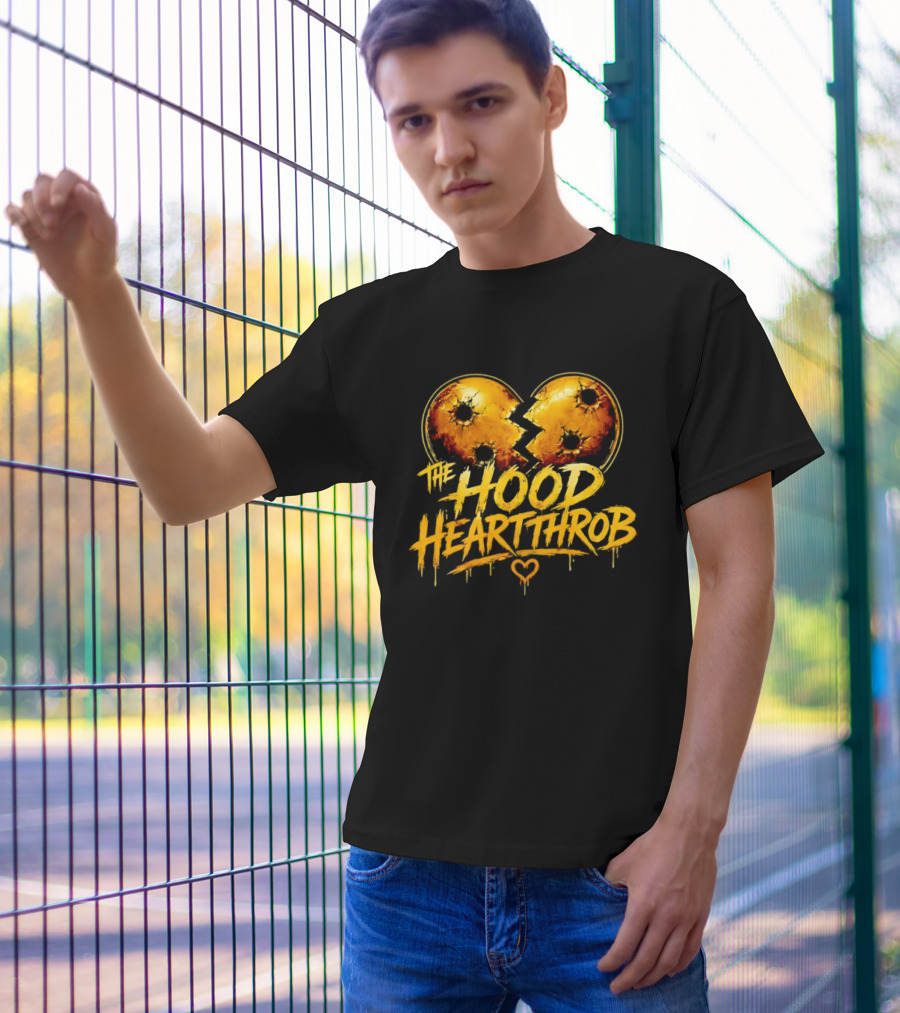 The Hood Heartthrob Golden Broken Heart T-Shirt