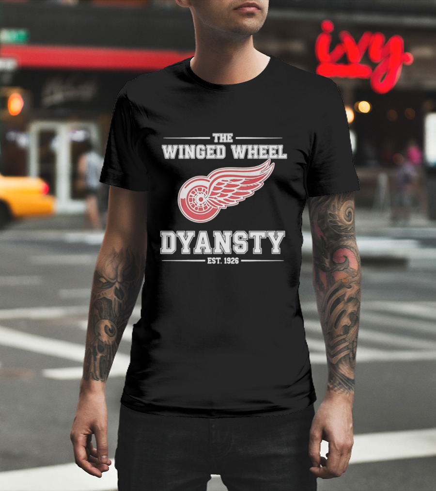 The Winged Wheel Dynasty Est 1926 Detroit Red Wings Hockey Legacy T-Shirt