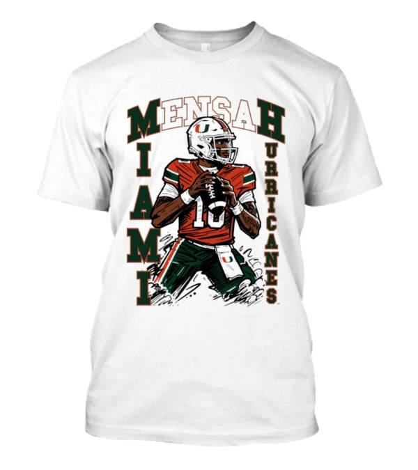 Mensah Miami Hurricanes NCAA Football Player 18 T-Shirt