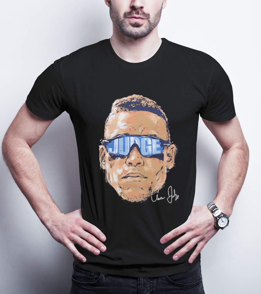 Aaron Judge New York Yankees Iconic Swag Judge Sunglasses T-Shirt