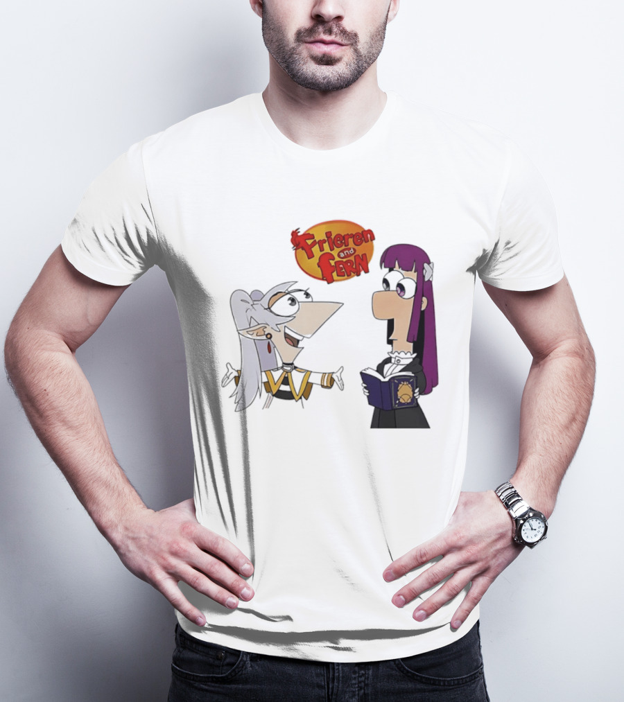 Frieren And Fern Phineas And Ferb Crossover Beyond Journey's End T-Shirt