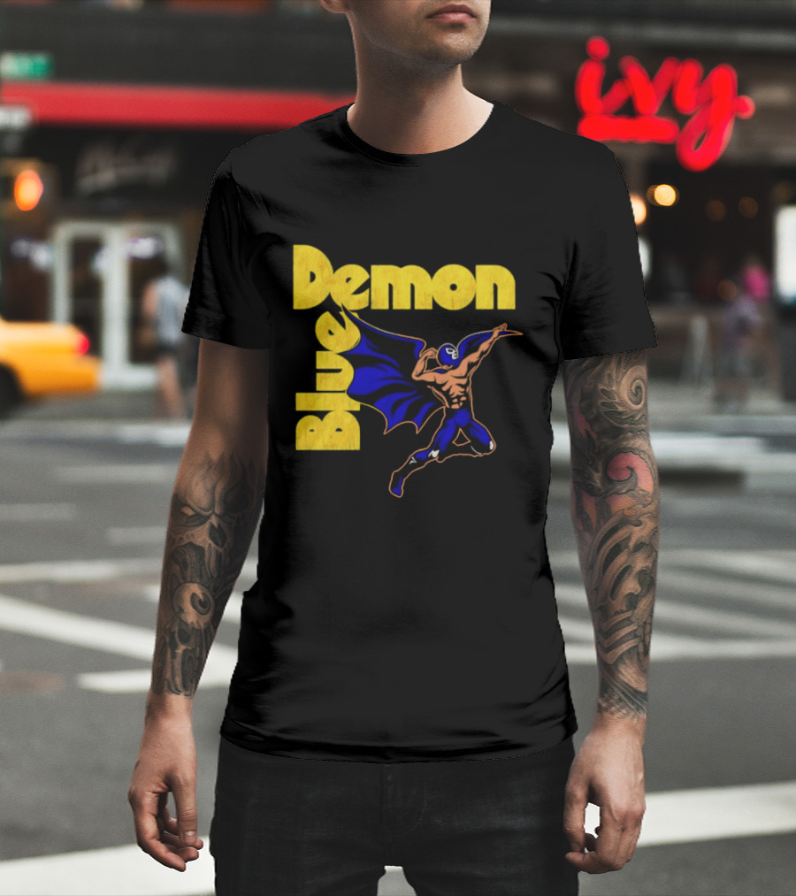 Alejandro Munoz Moreno Blue Demon Mexico Wrestling Iconic Luchador T-Shirt