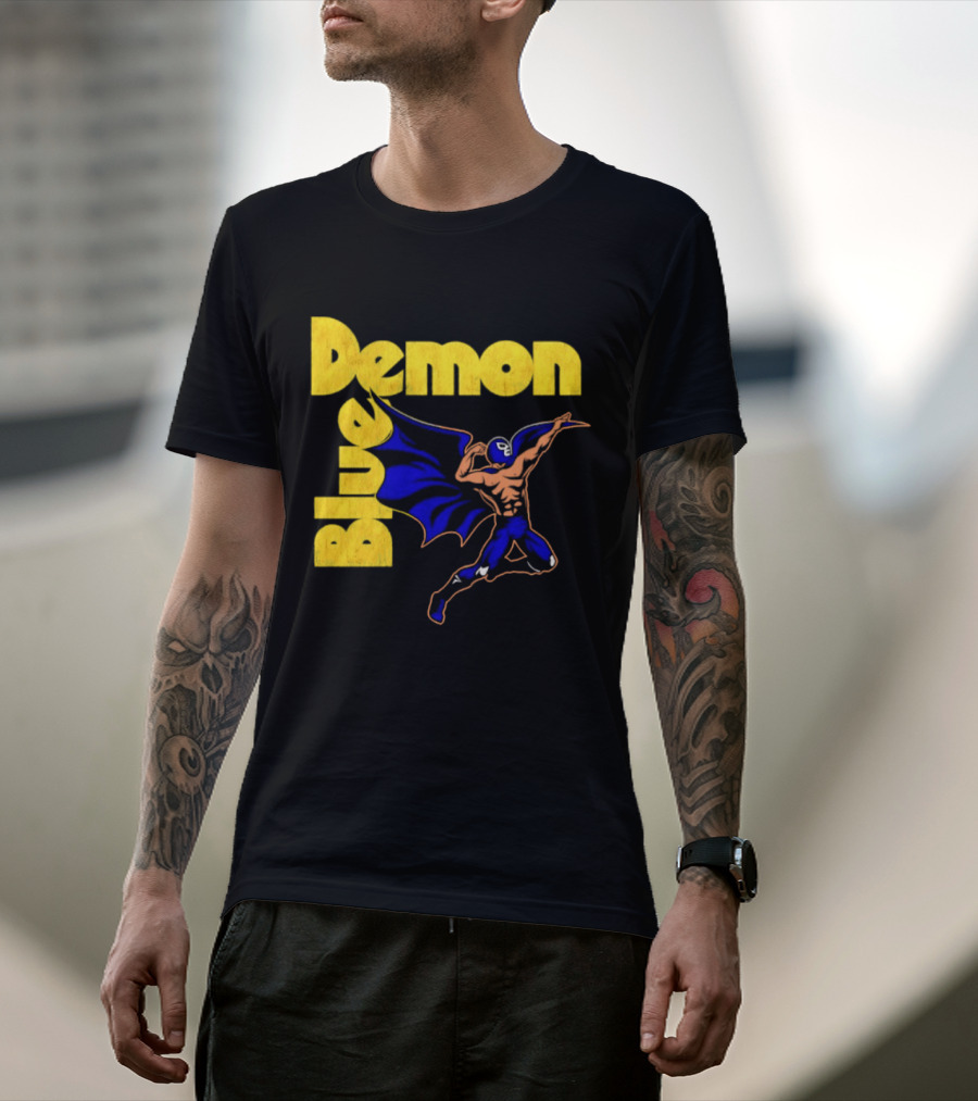 Alejandro Munoz Moreno Blue Demon Mexico Wrestling Iconic Luchador T-Shirt