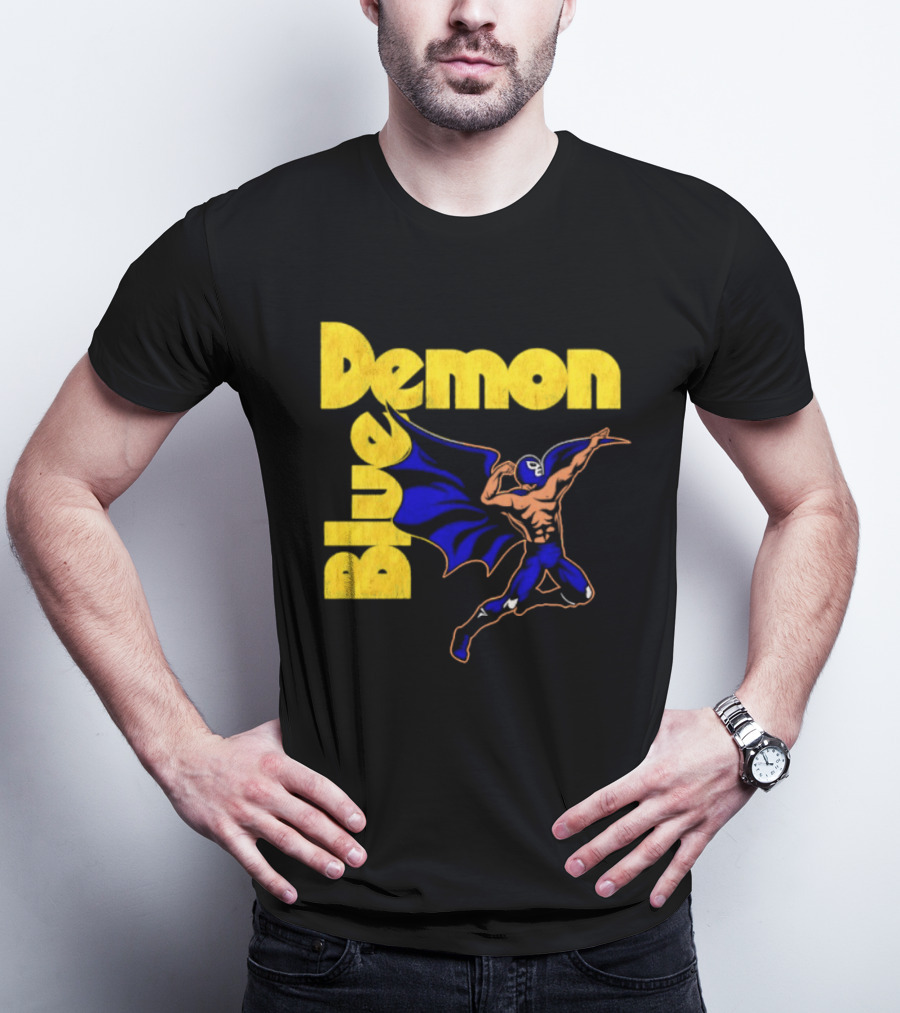 Alejandro Munoz Moreno Blue Demon Mexico Wrestling Iconic Luchador T-Shirt