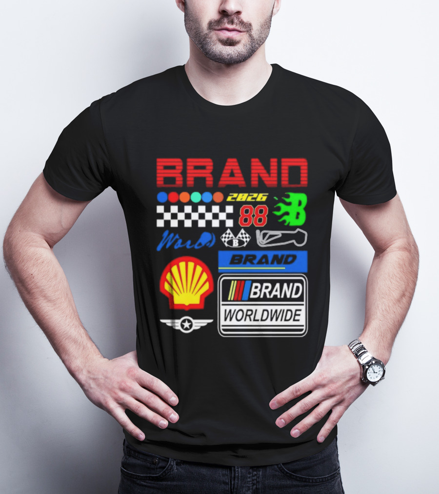 Brand 88 Worldwide Racing Motorsport Checkered Shell 2026 T-Shirt
