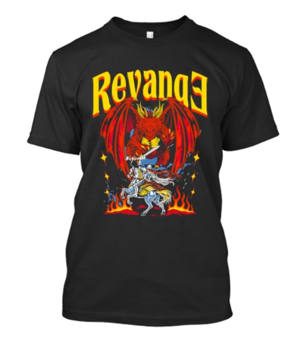 Revenge Dragon Knight Sword Fire Fantasy T-Shirt