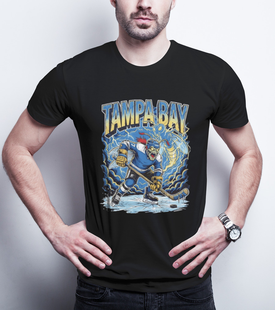 Tampa Bay Lightning ThunderBug Hockey Ice Storm Burst T-Shirt
