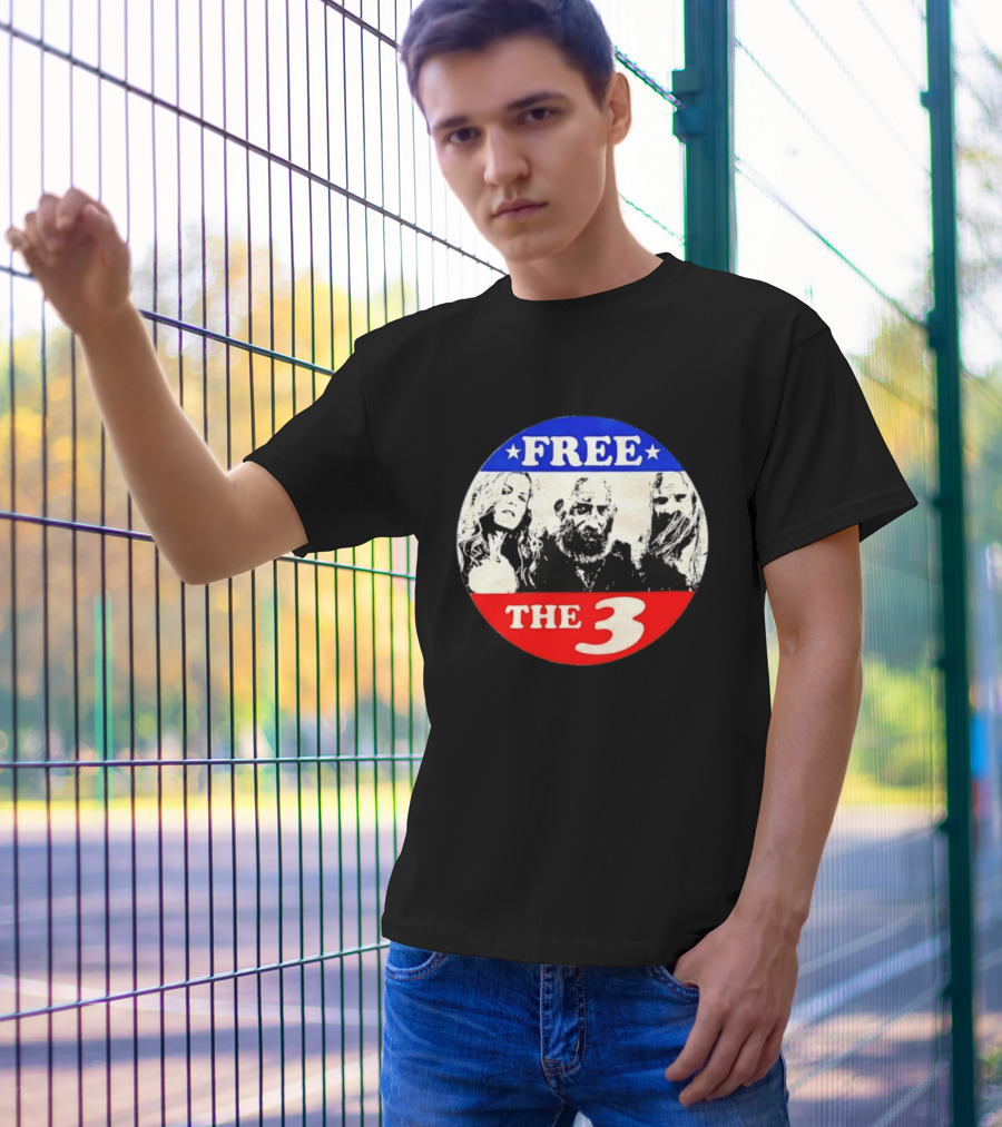 Rob Zombie Free The 3 From Hell Horror Movie T-Shirt